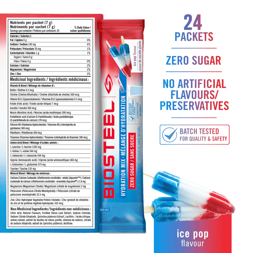HYDRATION MIX / Ice Pop - 24 Packets – BioSteel