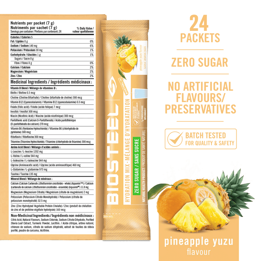 HYDRATION MIX / Pineapple Yuzu - 24 Packet – BioSteel